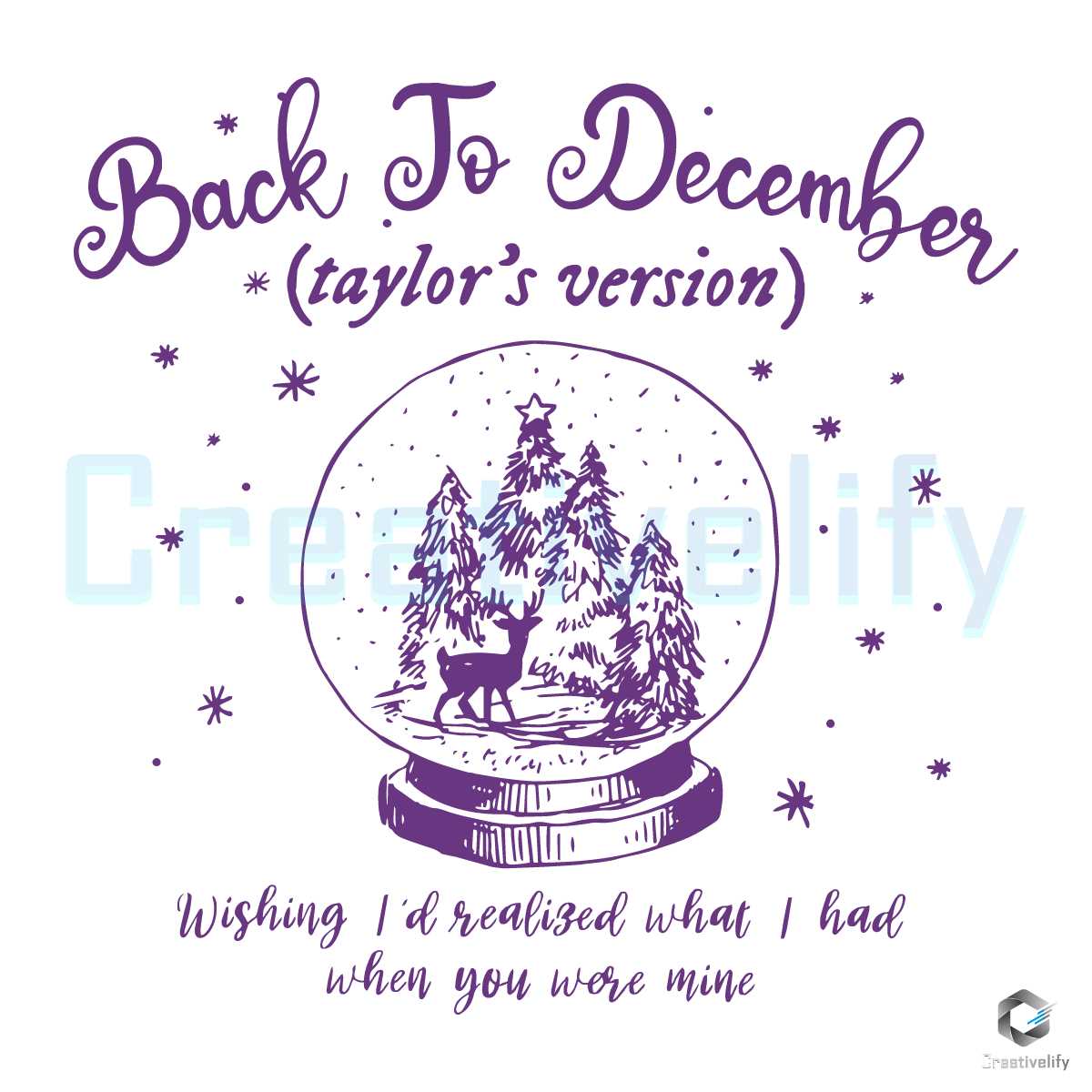 Swift Christmas Back To December SVG Taylor Version File | Inspire Uplift