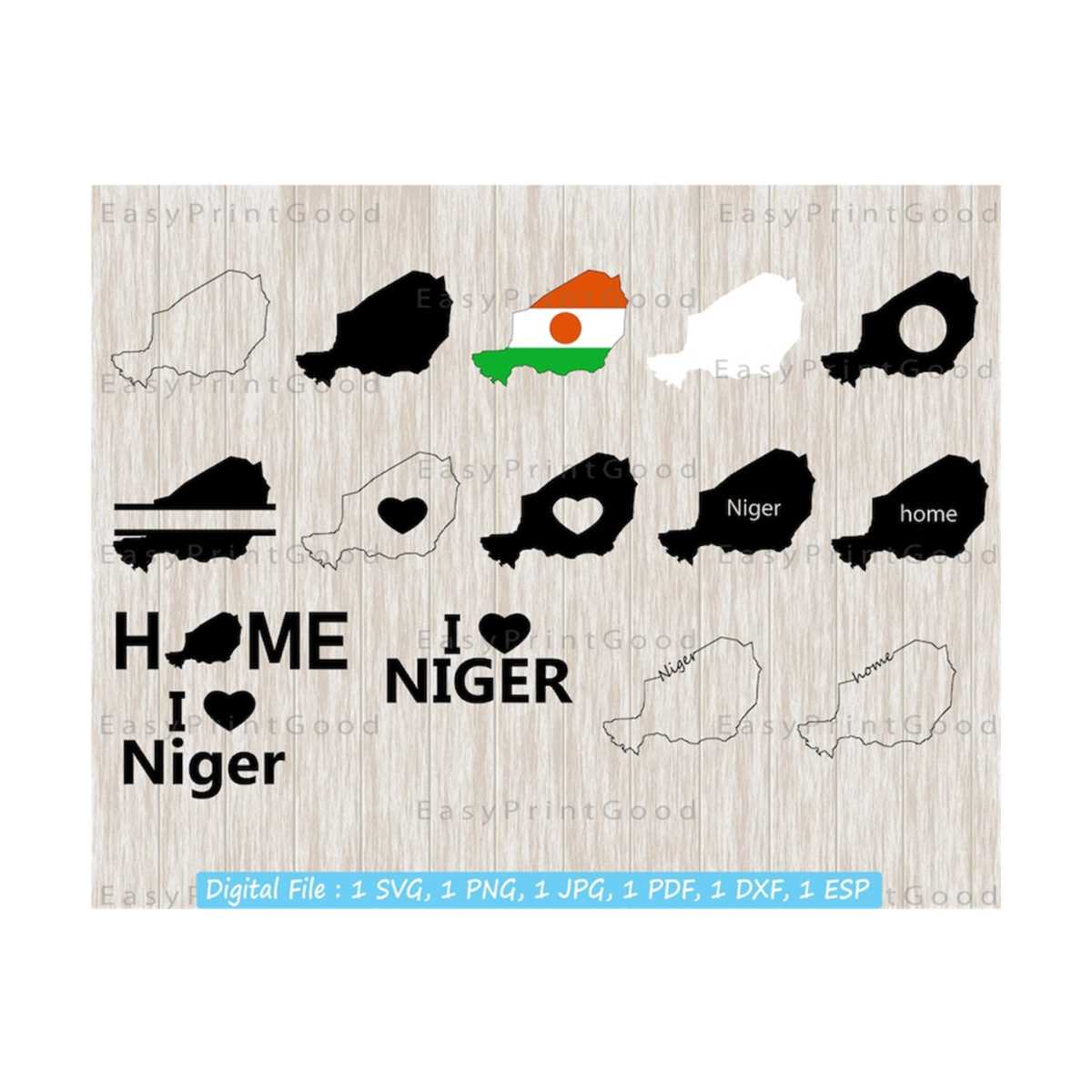 niger on african map