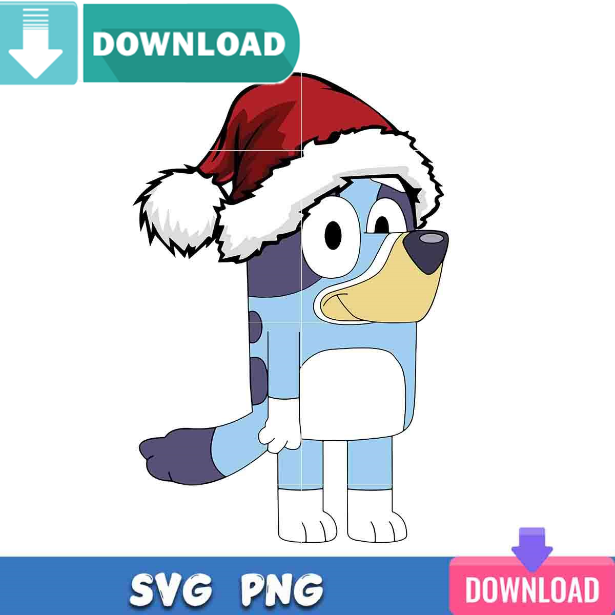 Bluey Retro Christmas SVG Best Files For Cricut Design | Inspire Uplift