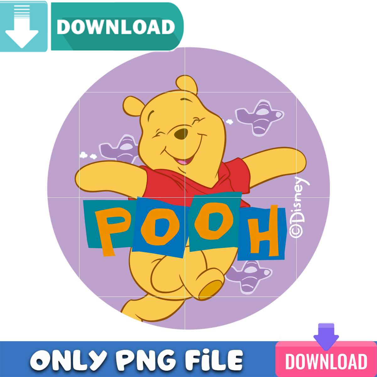 Happy Pooh PNG Perfect Sublimation Design Download | Inspire Uplift