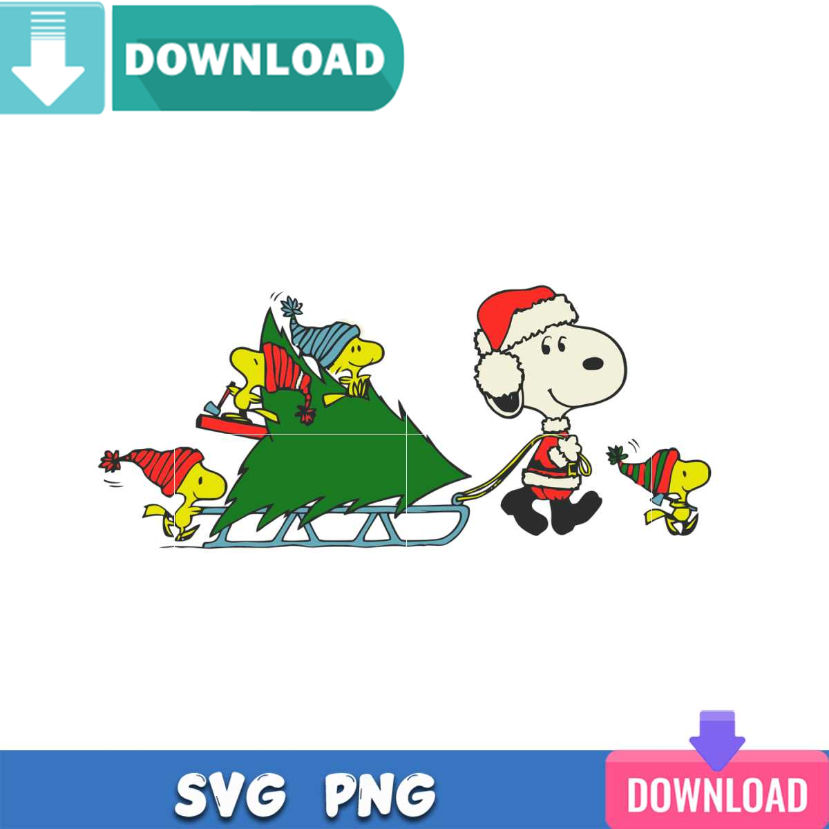Snoopy Christmas Tree SVG Best Files For Cricut Design | Inspire Uplift