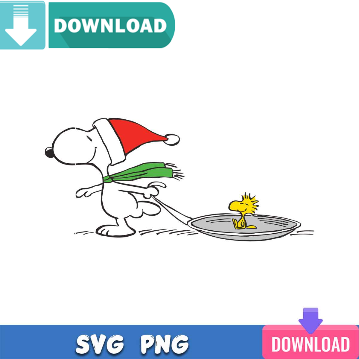 Snoopy Slipping Christmas SVG Best Files For Cricut Design | Inspire Uplift
