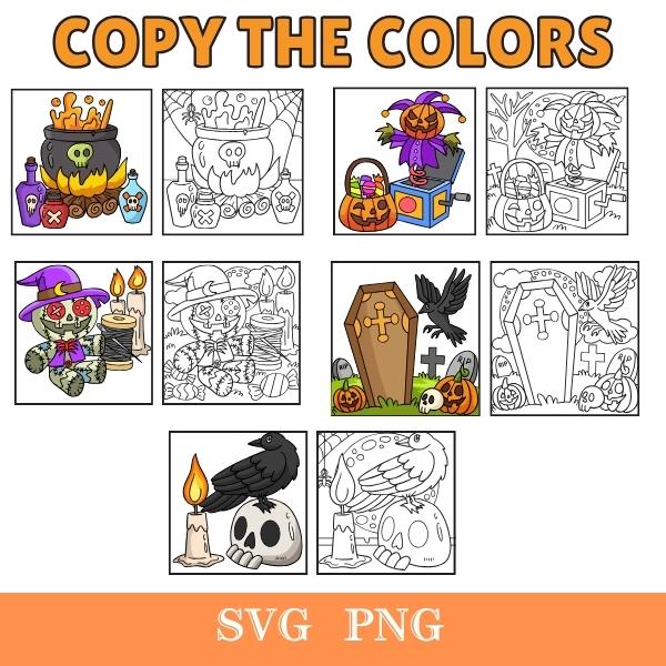 Copy the Color Activity Coloring Page Worksheet in Orange Ca | Inspire ...