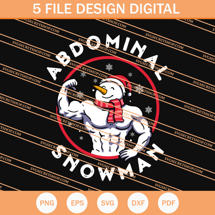 Abdominal Snowman SVG, Snowman SVG, Christmas SVG | Inspire Uplift