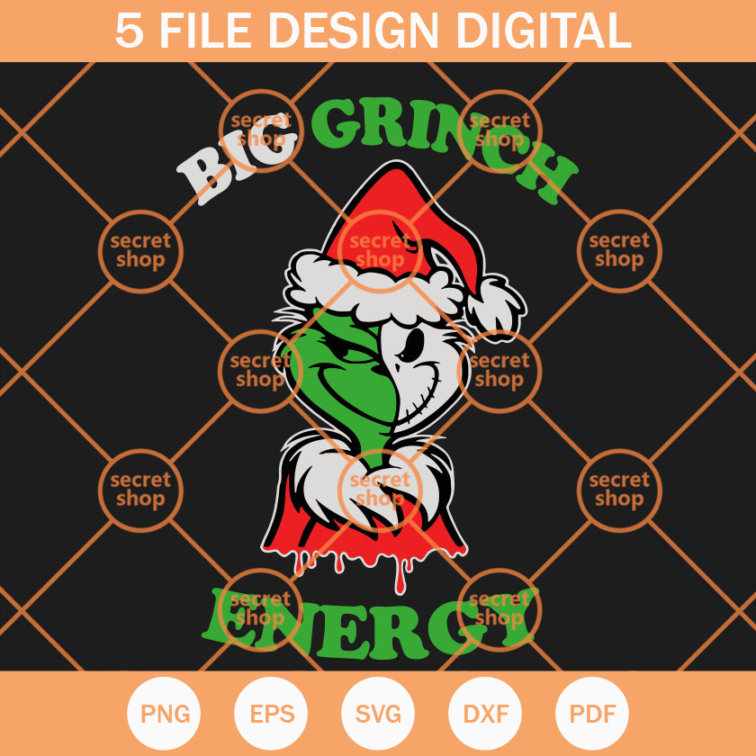 Big Grinch Energy SVG, Shifty Grinch Christmas SVG, A Half W | Inspire ...