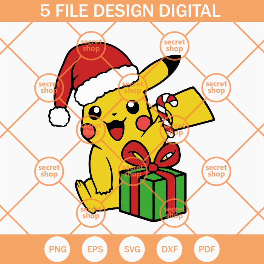Christmas Pikachu SVG, Pikachu SVG, Pokemon SVG, Merry Chris | Inspire ...