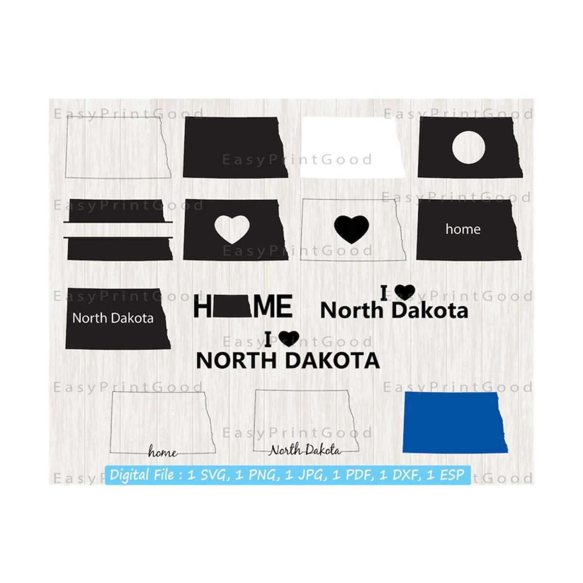 nd state outline svg - Inspire Uplift