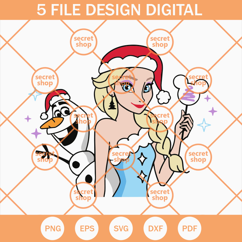 Elsa Christmas SVG, Elsa And Olaf Christmas SVG, Frozen Quee | Inspire ...