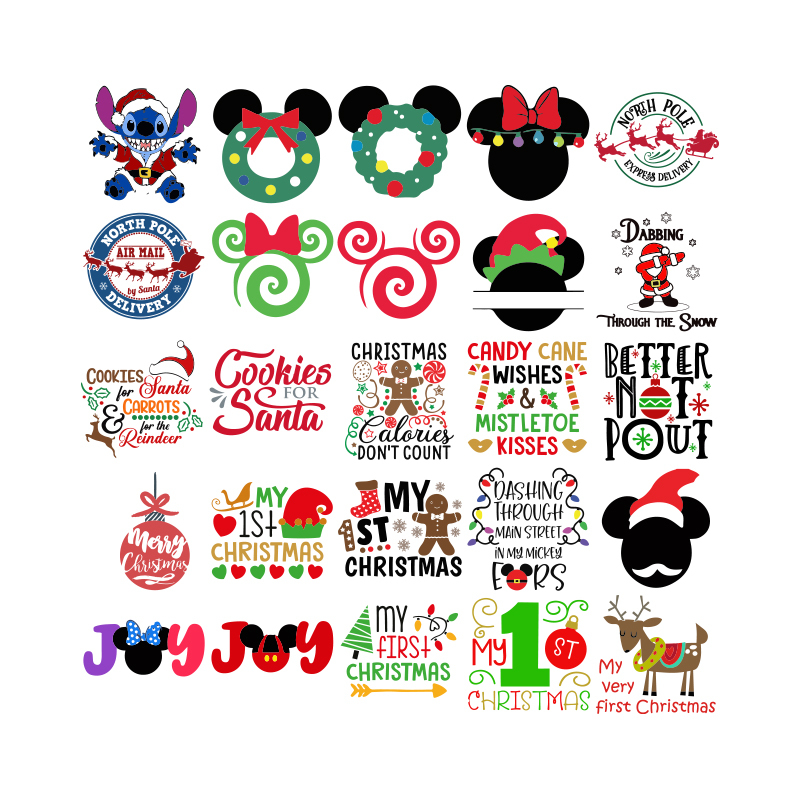 Christmas SVG Bundle PNG files Clipart Cut Vector Cricut Glo - Inspire ...