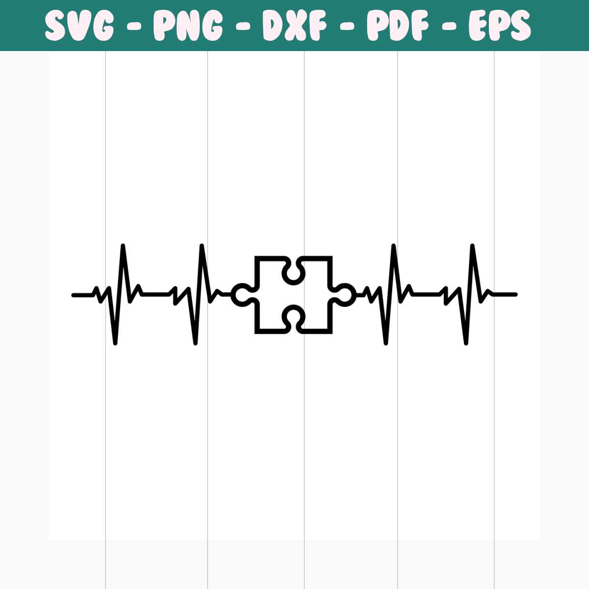 Autism heartbeat svg, autism svg, heartbeat svg, instant dow - Inspire ...