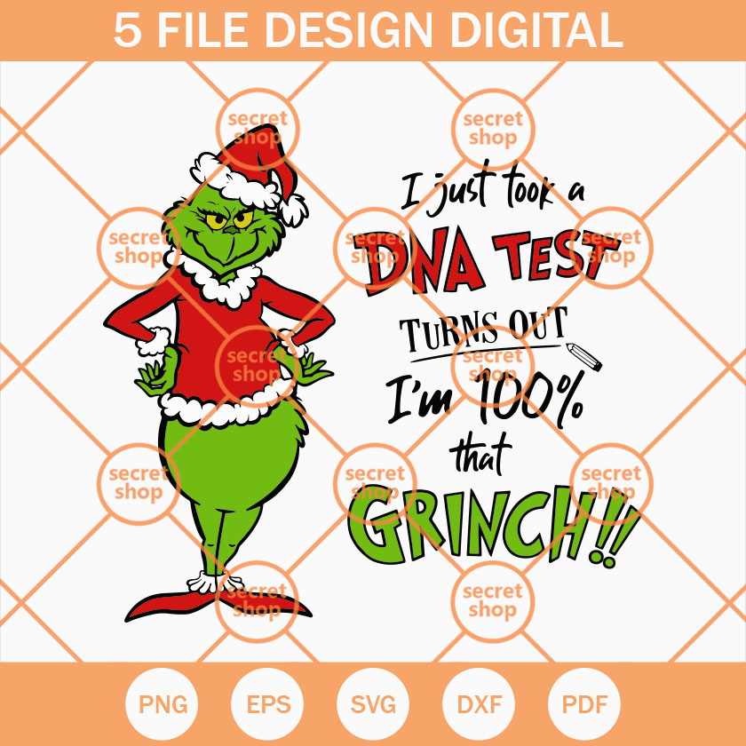 I Just Took A DNA Test Turns Out Im 100 That Grinch SVG, The | Inspire ...