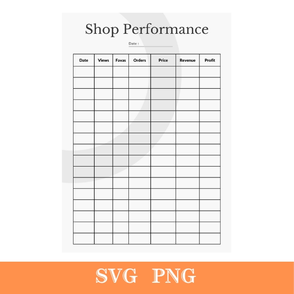 Grey Shop Performance Report Planner svg . png | Inspire Uplift
