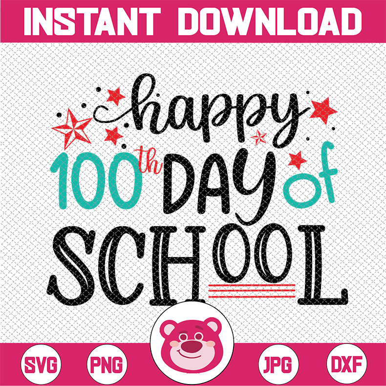 School svg, happy 100th day of school, school cut file, 100 - Inspire ...