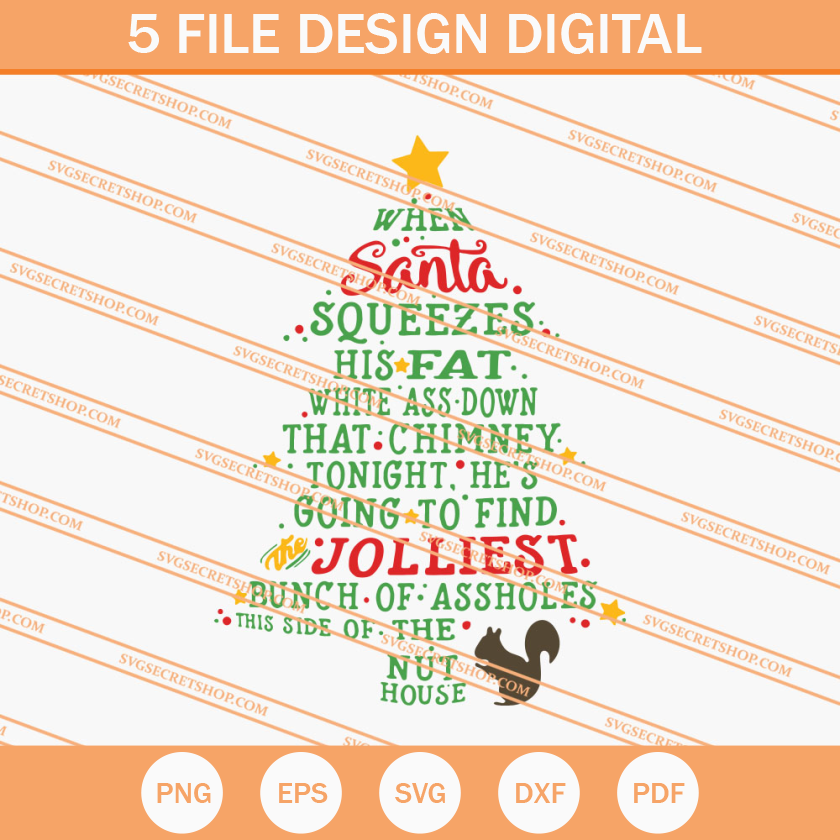 Jolliest Bunch Of A Holes SVG, Christmas SVG, Christmas Tree | Inspire ...