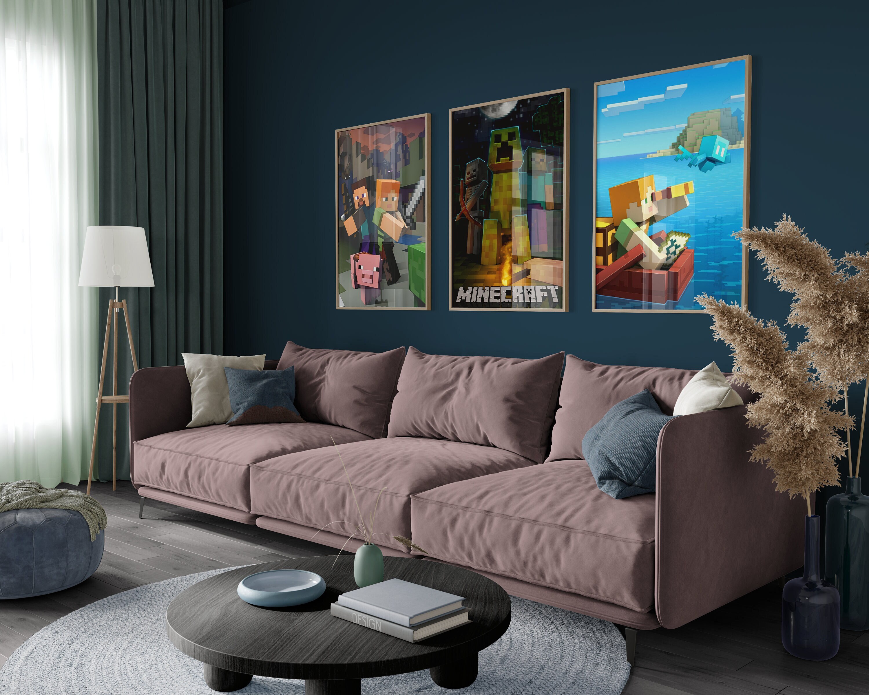 Minecraft Set of 3 Posters, Video Game Cover, Minecraft Game | Inspire ...