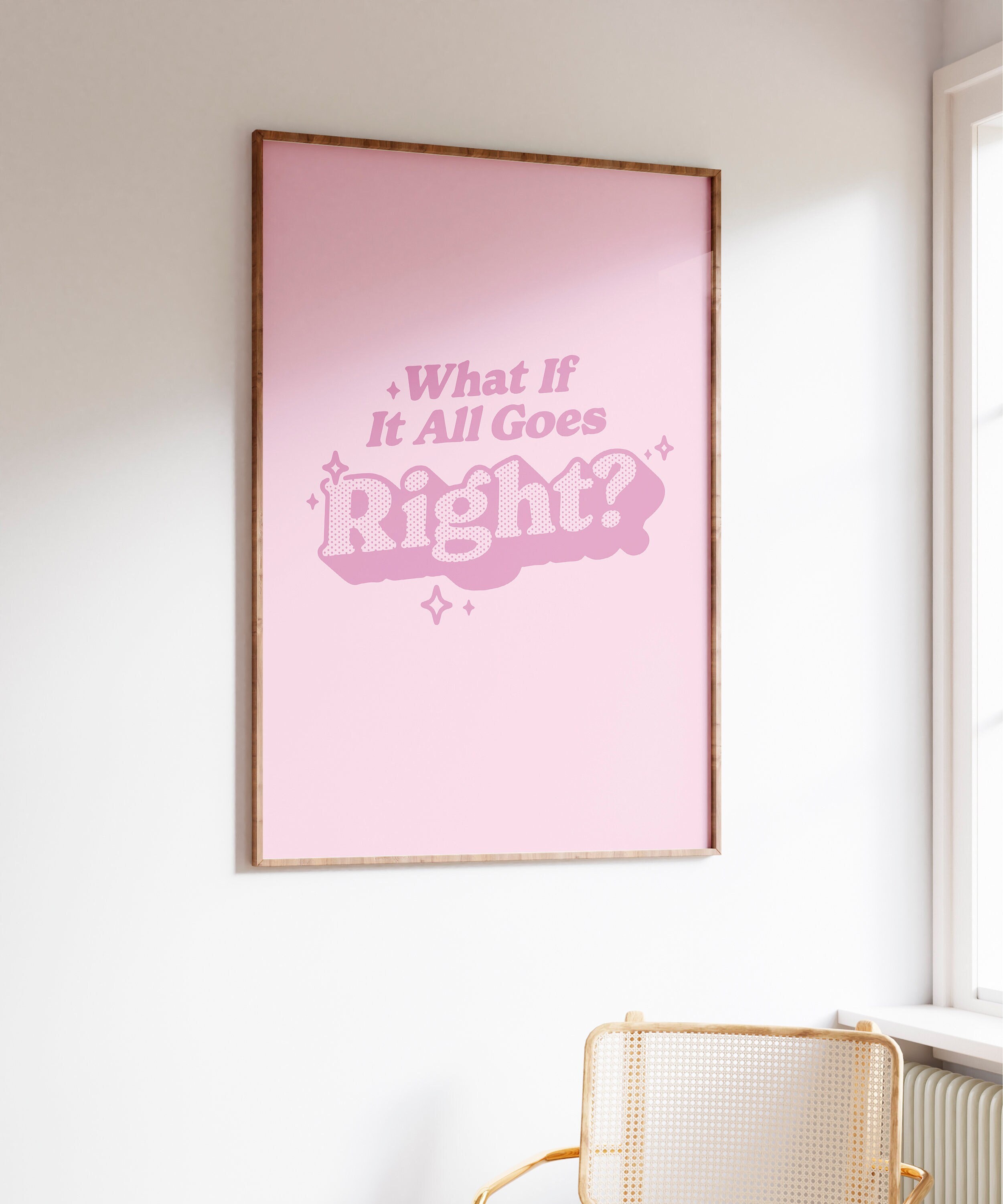 What If It All Goes Right, Quote Wall Print, Motivational Ar | Inspire ...