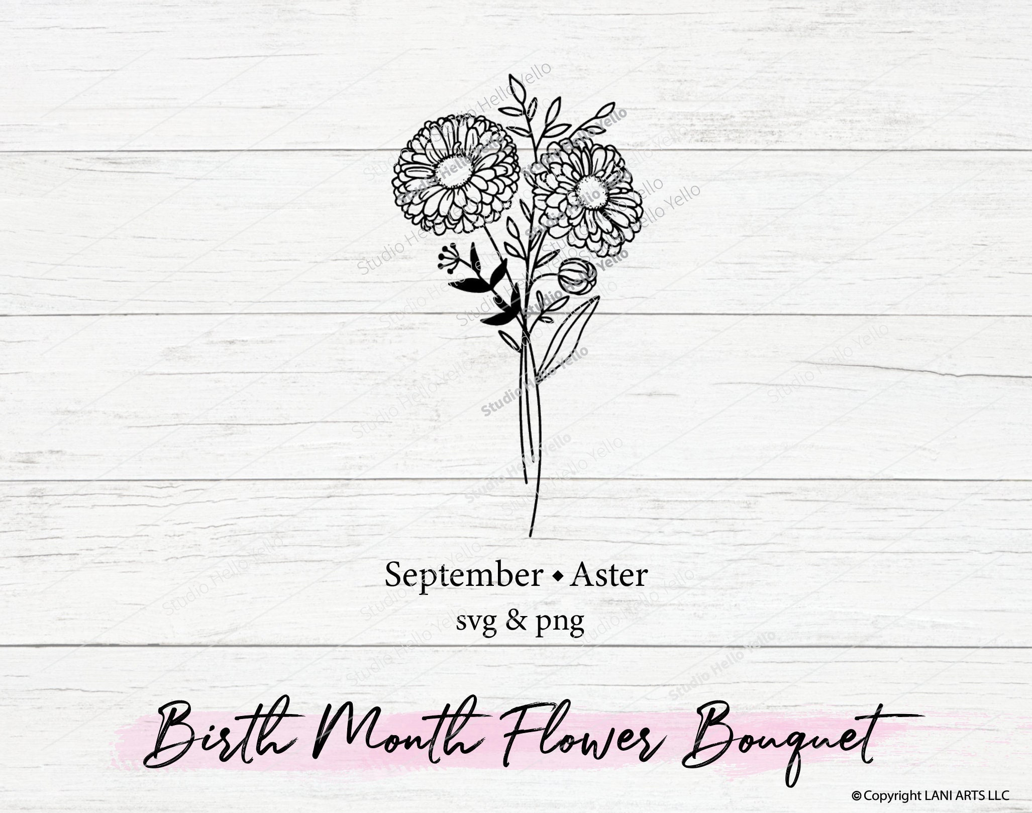 Birth Month Flower Bouquet Svg, December Narcissus, Flower S - Inspire ...