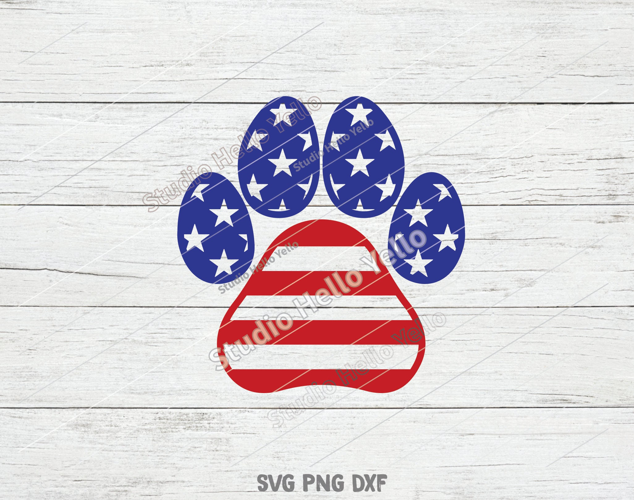 Flag Paw Print Svg, 4th of July Svg, Dog Svg, 4th of July Do - Inspire ...