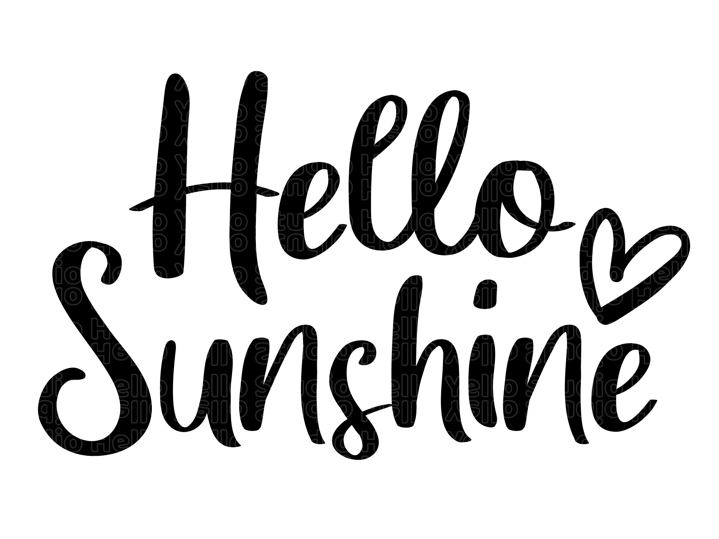 Hello Sunshine SVG, Heart, Summer, Sun svg | Inspire Uplift