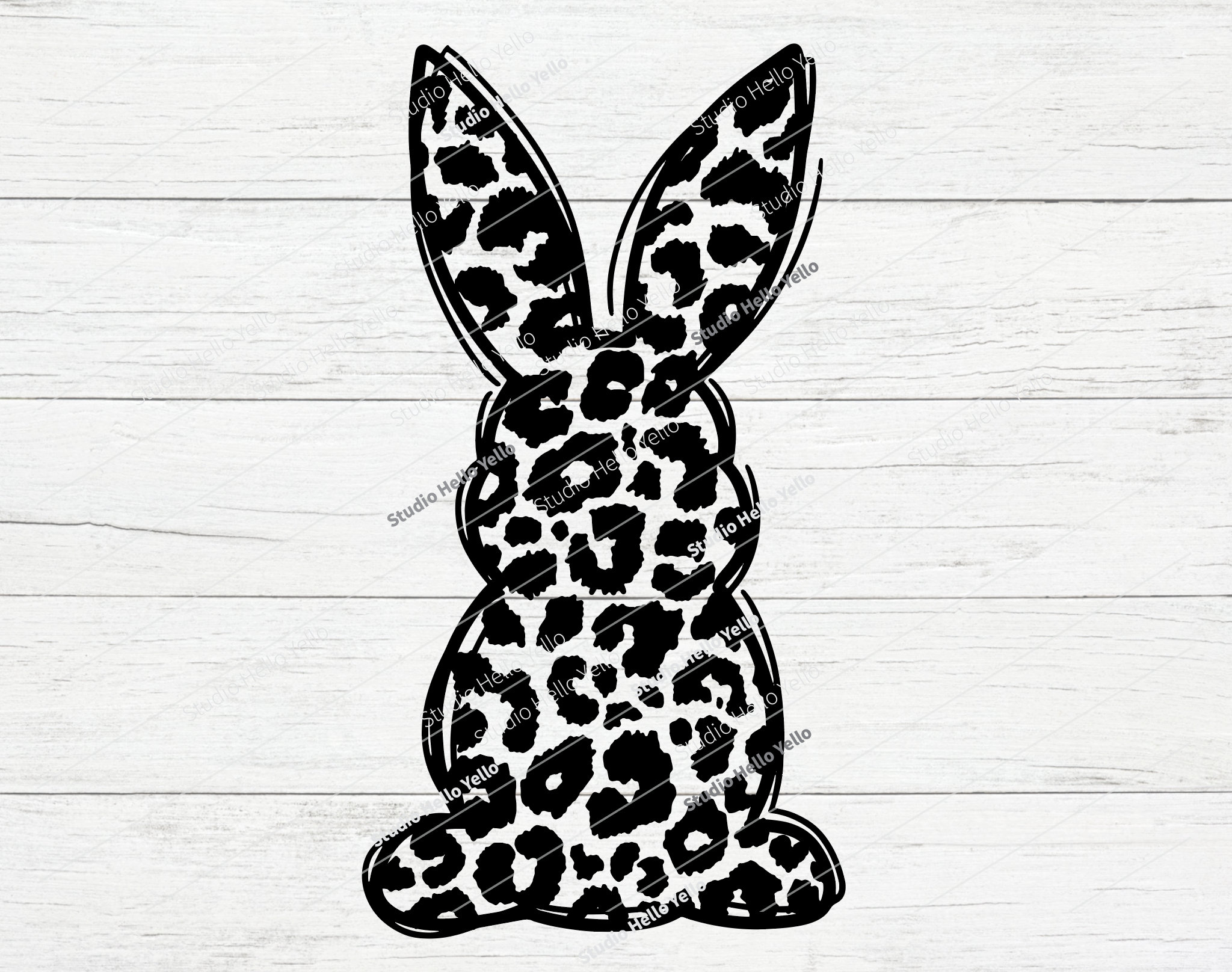 Leopard Print Bunny Svg, Png, Bunny Svg, Bunny Png - Inspire Uplift