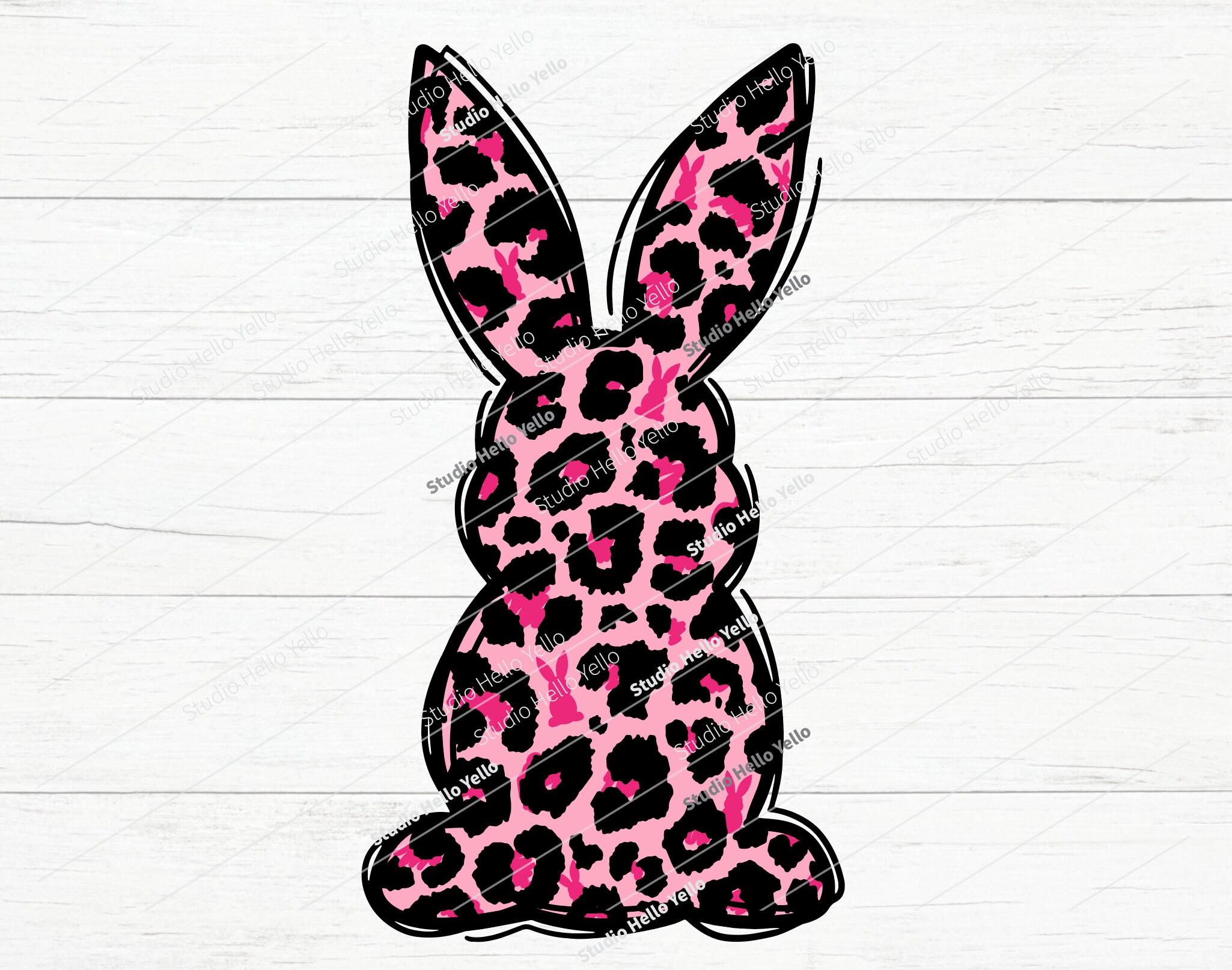 Leopard Print Bunny Svg, Png, Bunny Svg, Bunny Png - Inspire Uplift