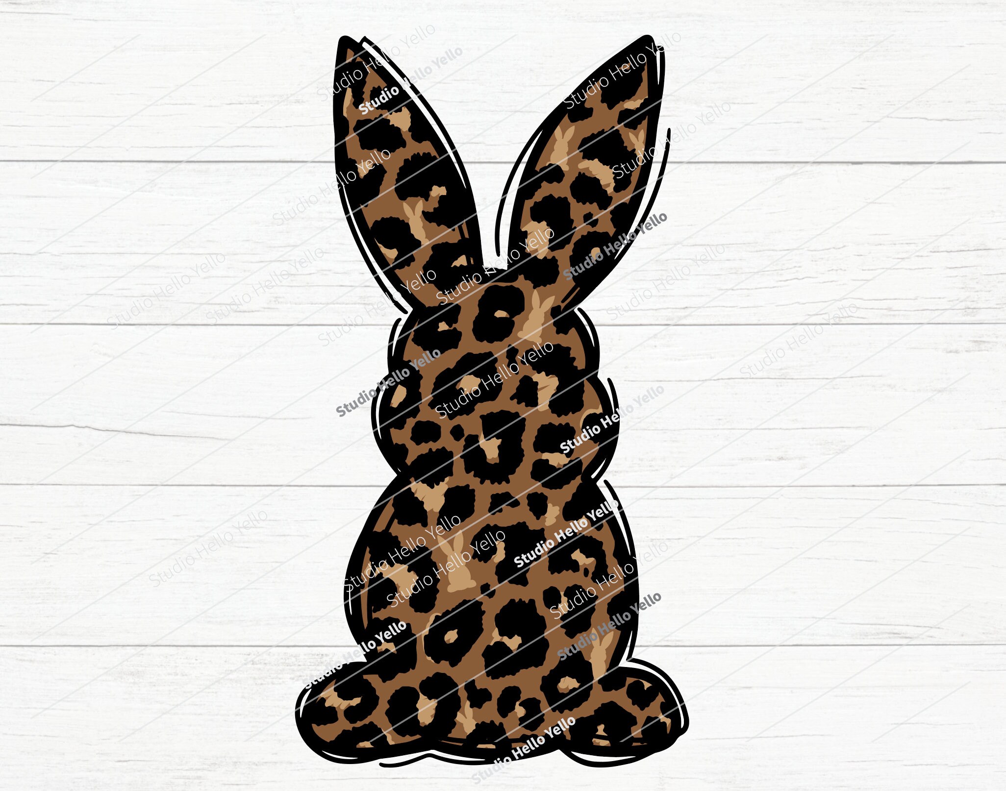 Leopard Print Bunny Svg, Png, Bunny Svg, Bunny Png - Inspire Uplift