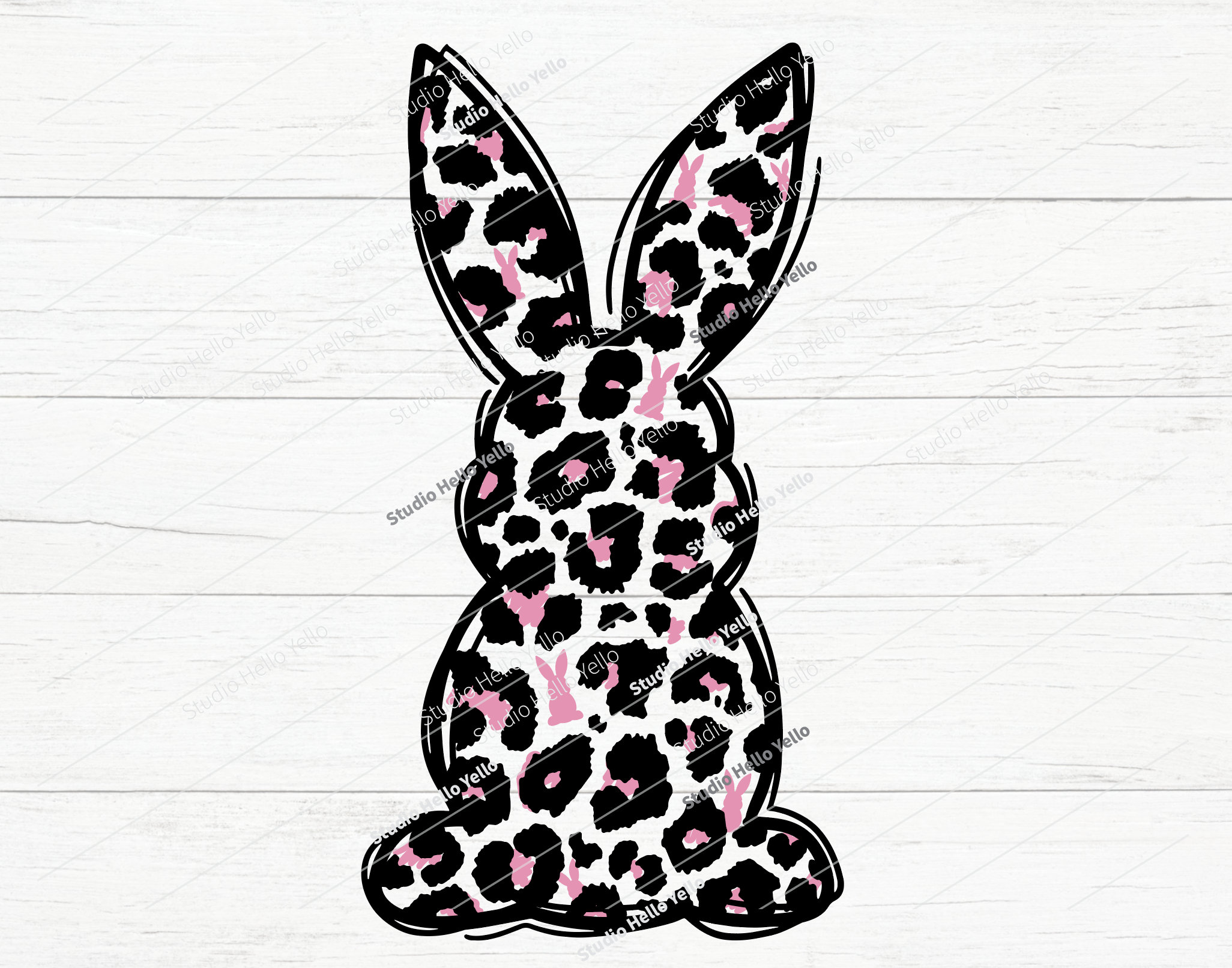 Leopard Print Bunny Svg, Png, Bunny Svg, Bunny Png - Inspire Uplift