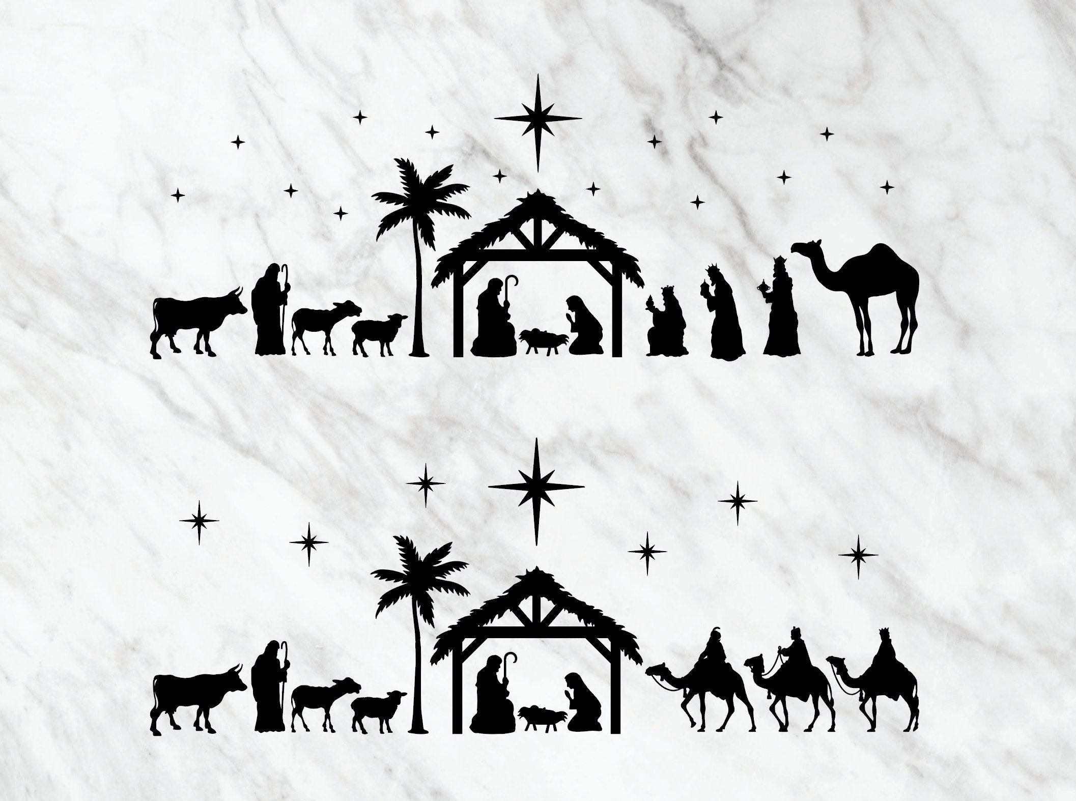 Nativity Scene SVG, Nativity SVG, PNG, eps - Inspire Uplift