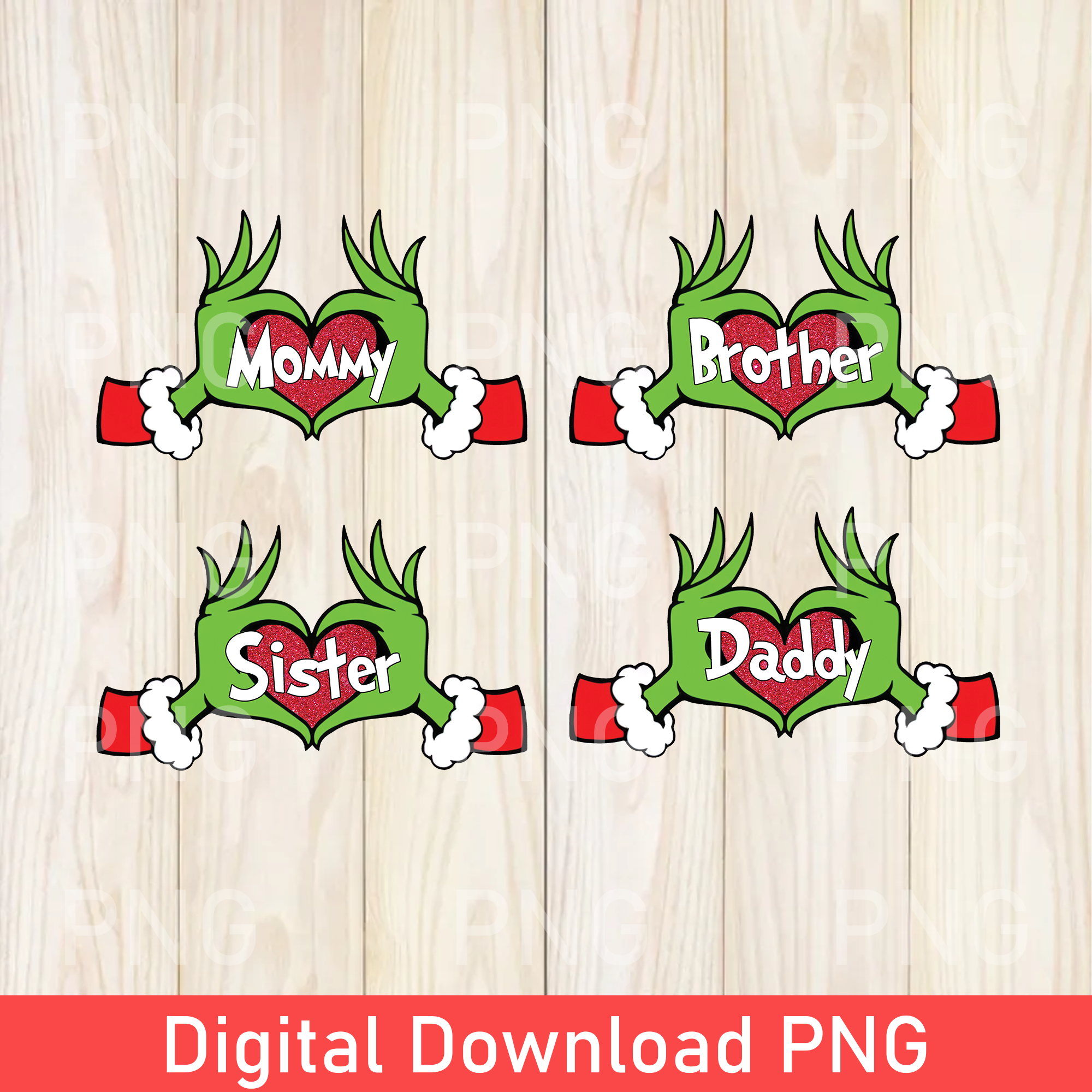 Grinch Family PNG, Grinch Heart PNG, Family Christmas Party | Inspire ...
