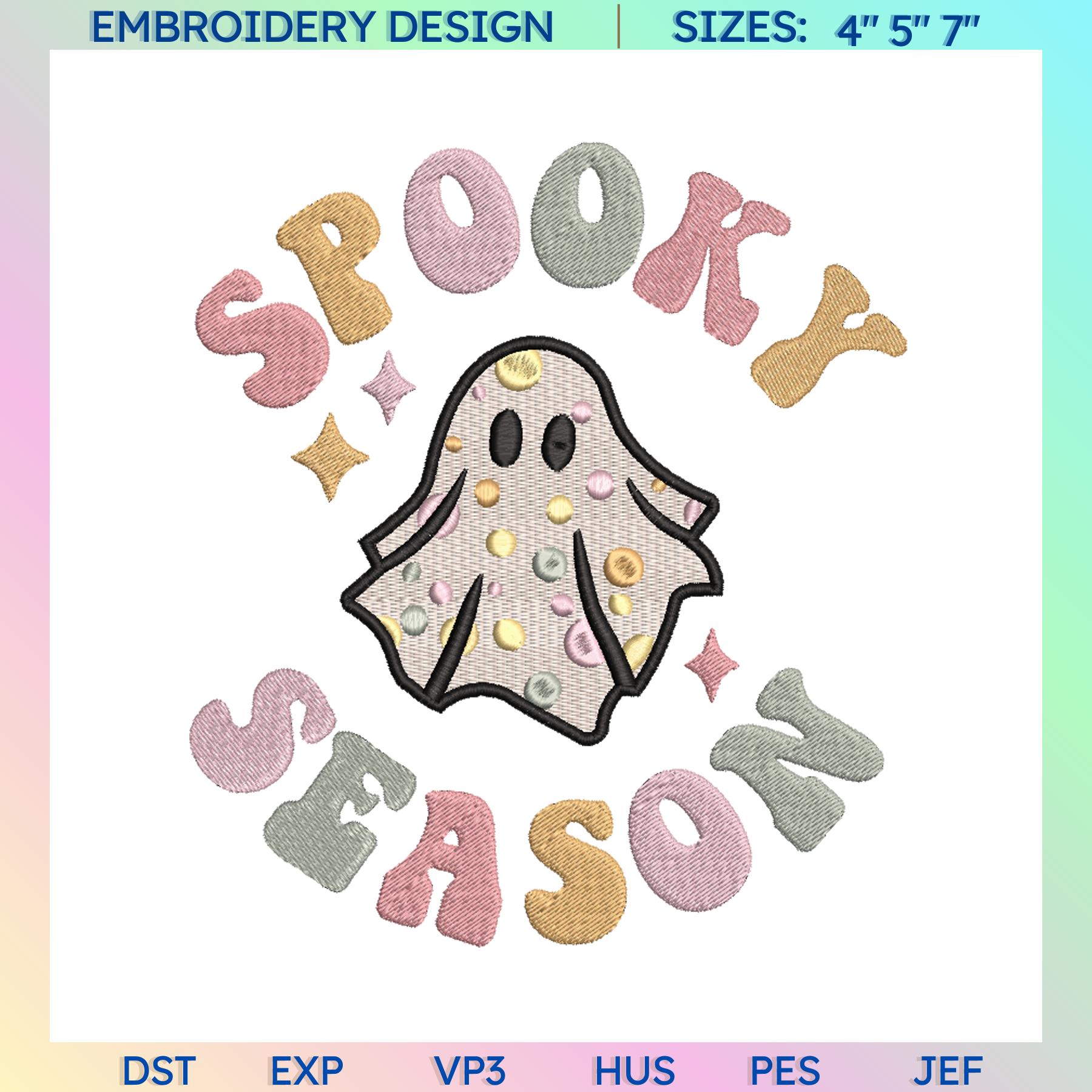 Hello Spooky Embroidery Design, Spooky Season Embroidery Des | Inspire ...