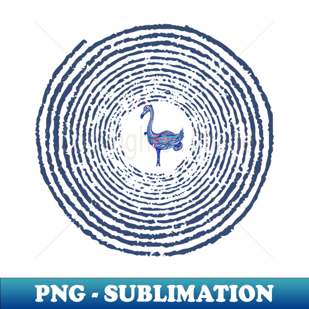 Blue Spiral with Flamingo - PNG Transparent Digital Download | Inspire ...
