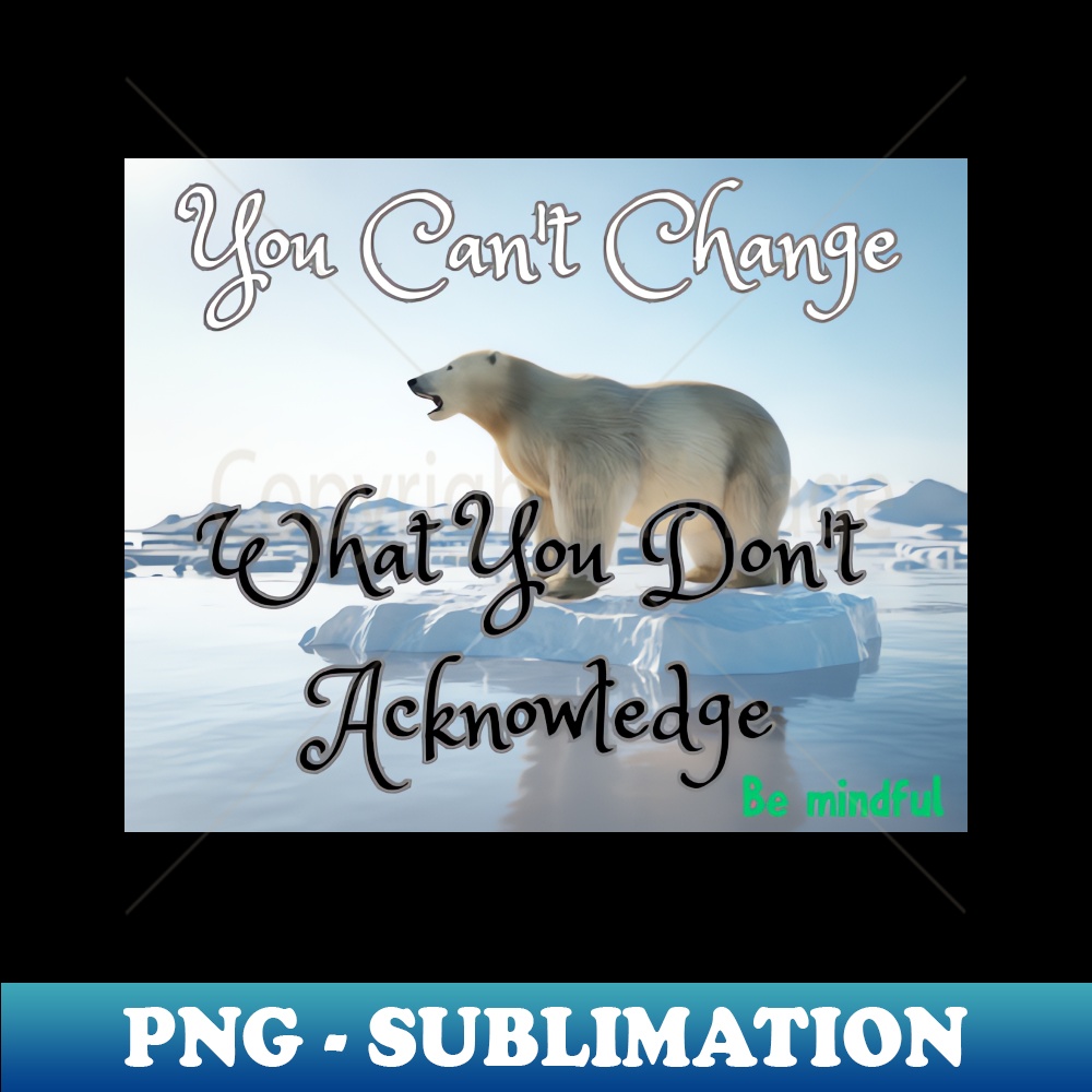 Polar bear on melting ice - Signature Sublimation PNG File - | Inspire ...