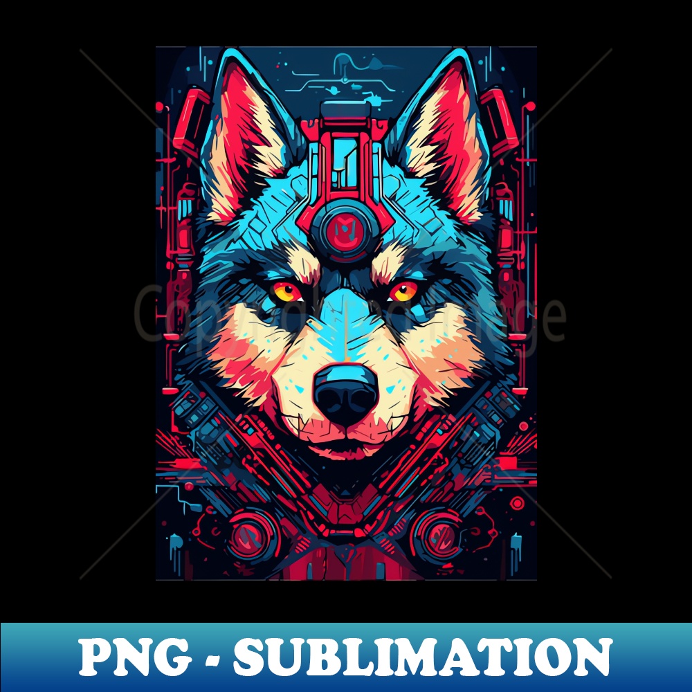 Cyberpunk Futuristic Mecha Siberian Husky Dog Breed - Elegan | Inspire ...