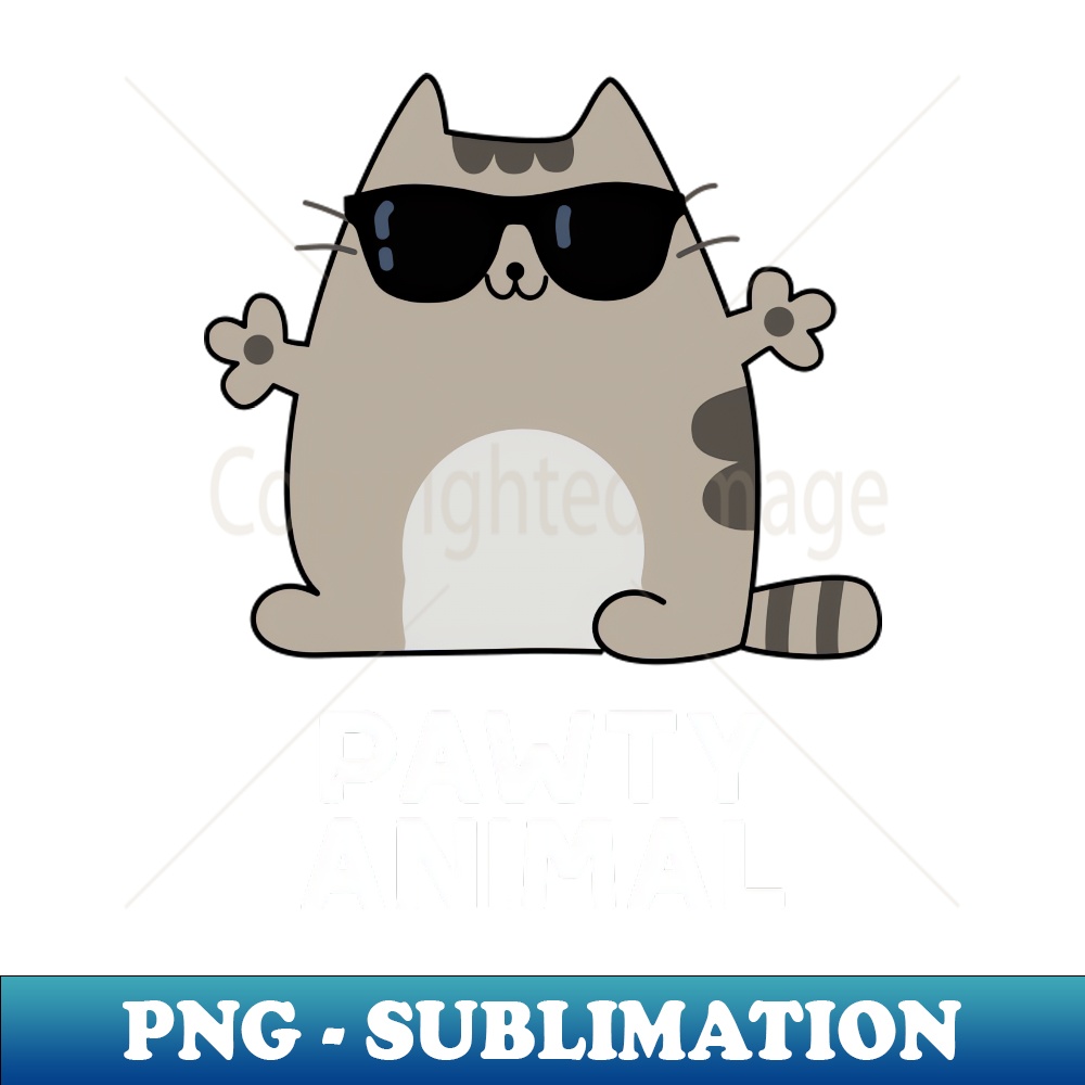 Pawty Animal Cute Party Cat Pun - Premium PNG Sublimation Fi | Inspire ...