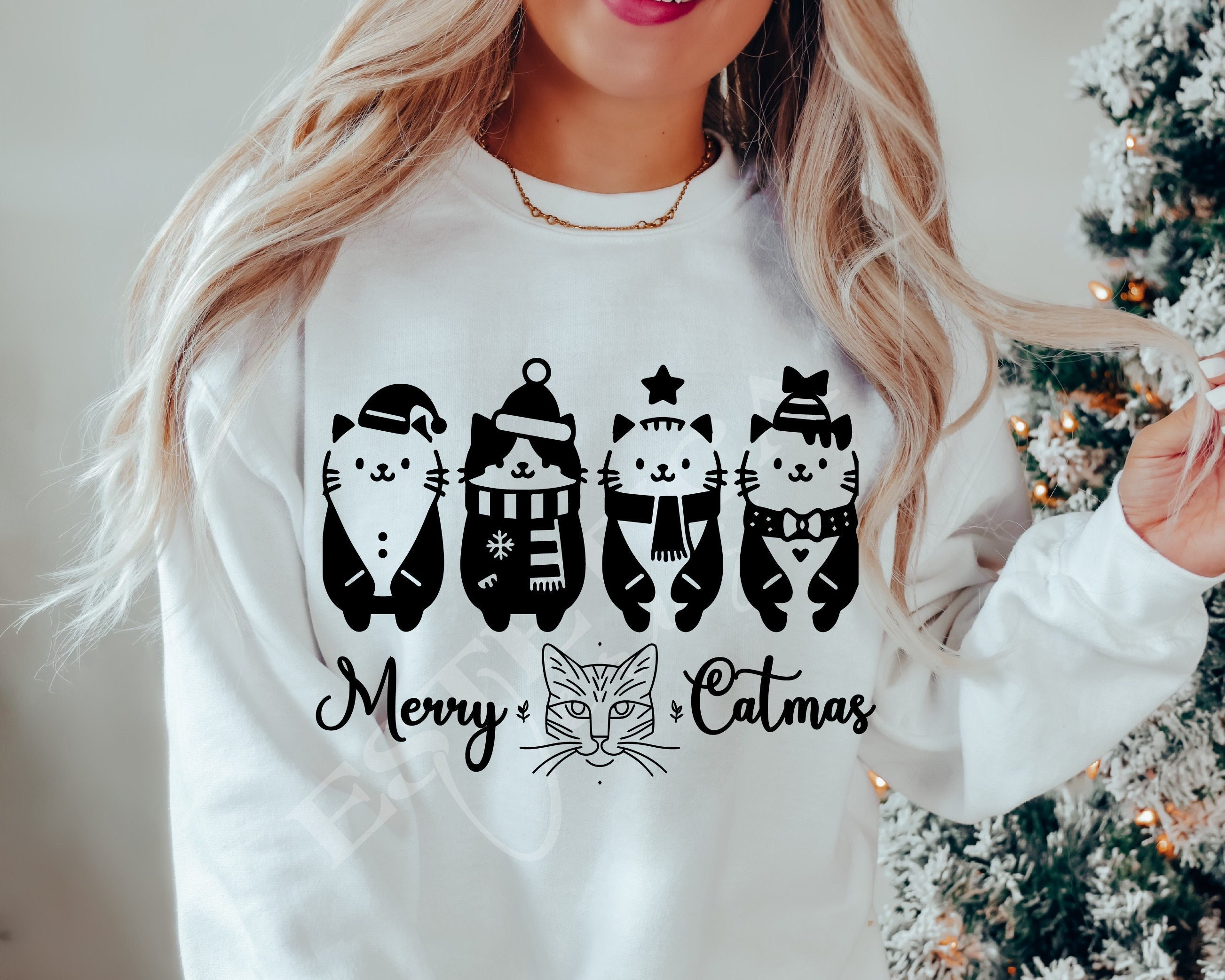 Cat Christmas Svg Png,Merry Catmas Svg, Christmas kitten Svg - Inspire ...