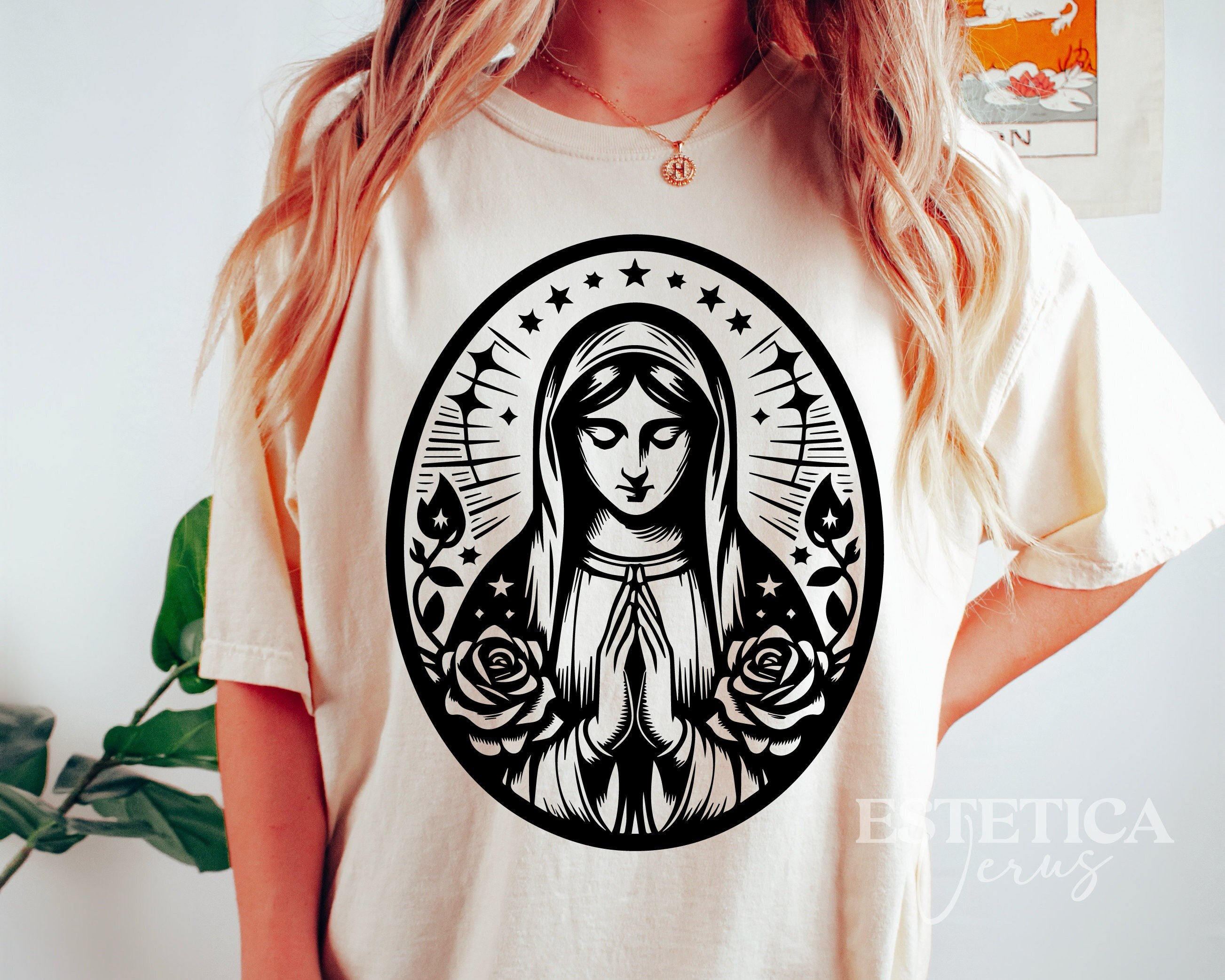 Mother of Jesus Svg Png, Virgin Mary Svg, Mary Mother of Jes | Inspire ...
