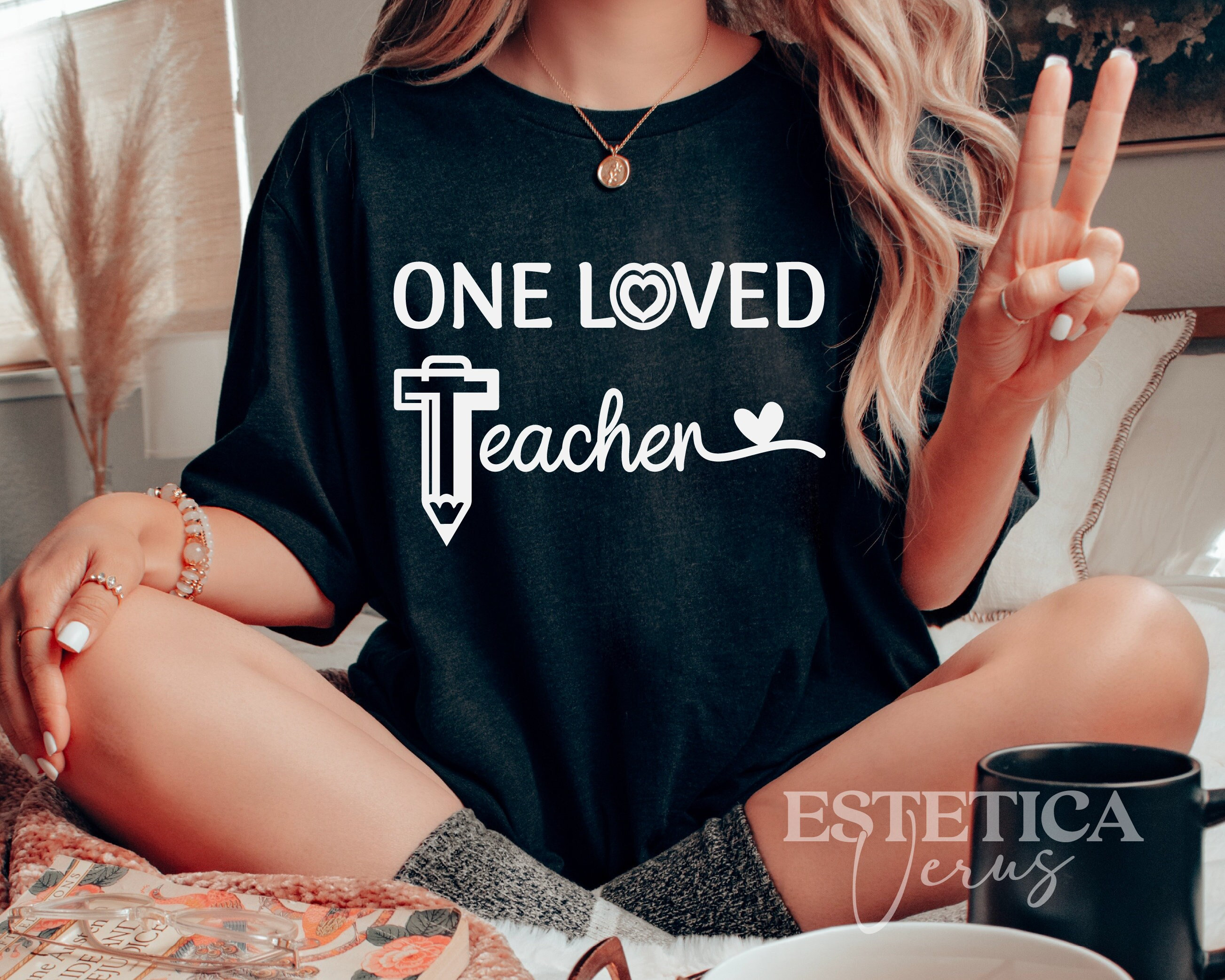 One Loved Teacher Svg Png, Best Teacher Ever Svg, Teach Love - Inspire ...