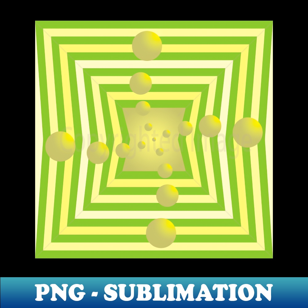 Spheres Pirouetting Through a Green and Yellow Portal - High | Inspire ...