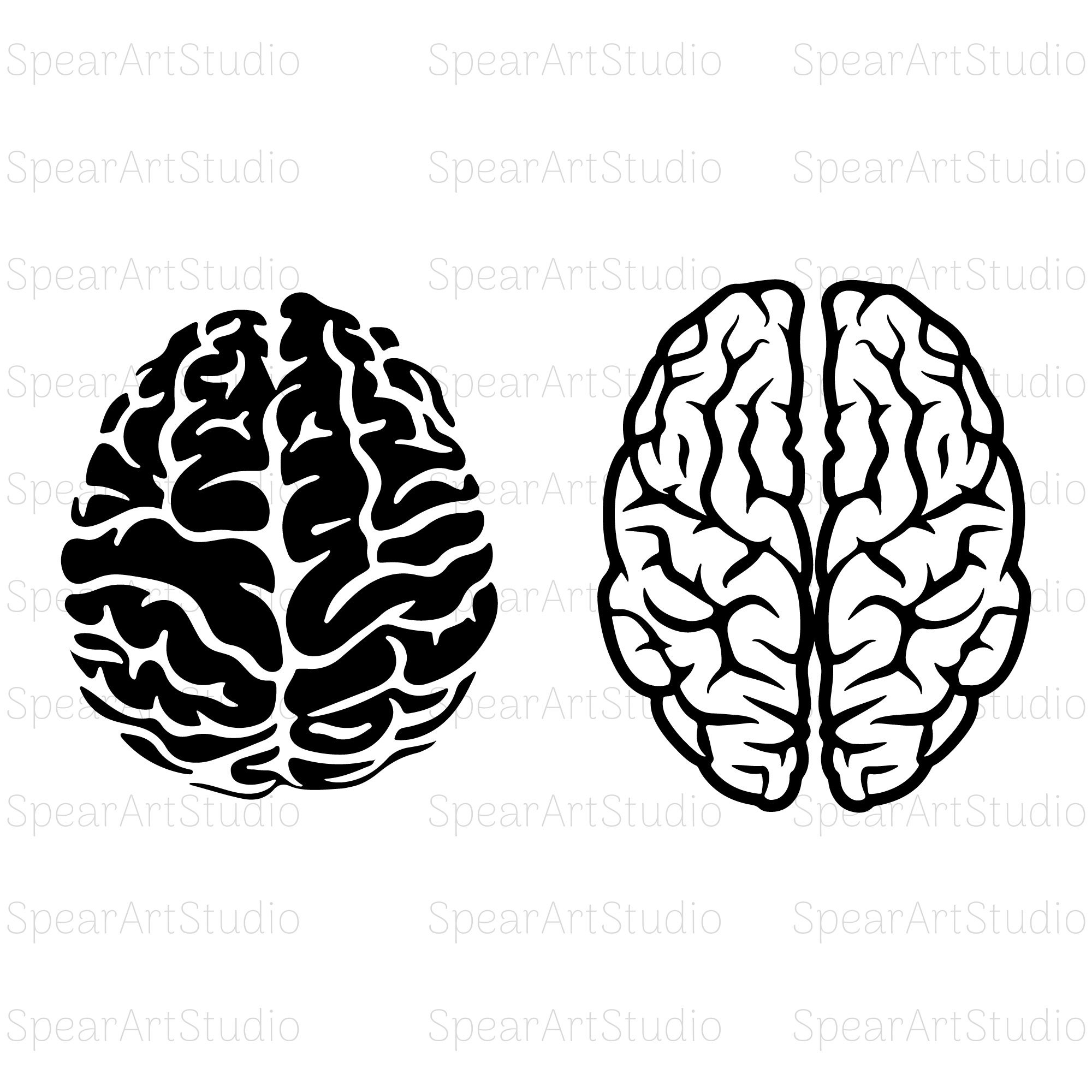 Brain SVG, Brain Cut File, Brain JPG - Inspire Uplift