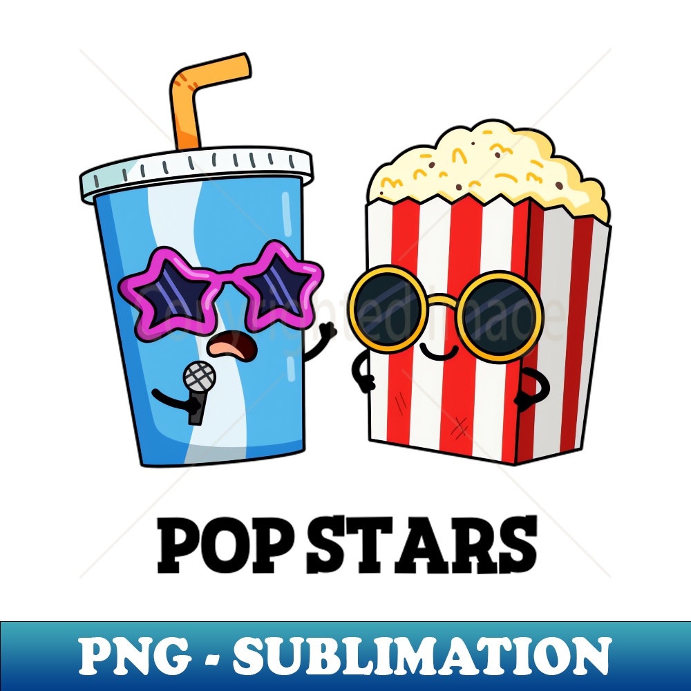 Pop Stars Funny Food Pun - PNG Transparent Digital Download | Inspire ...