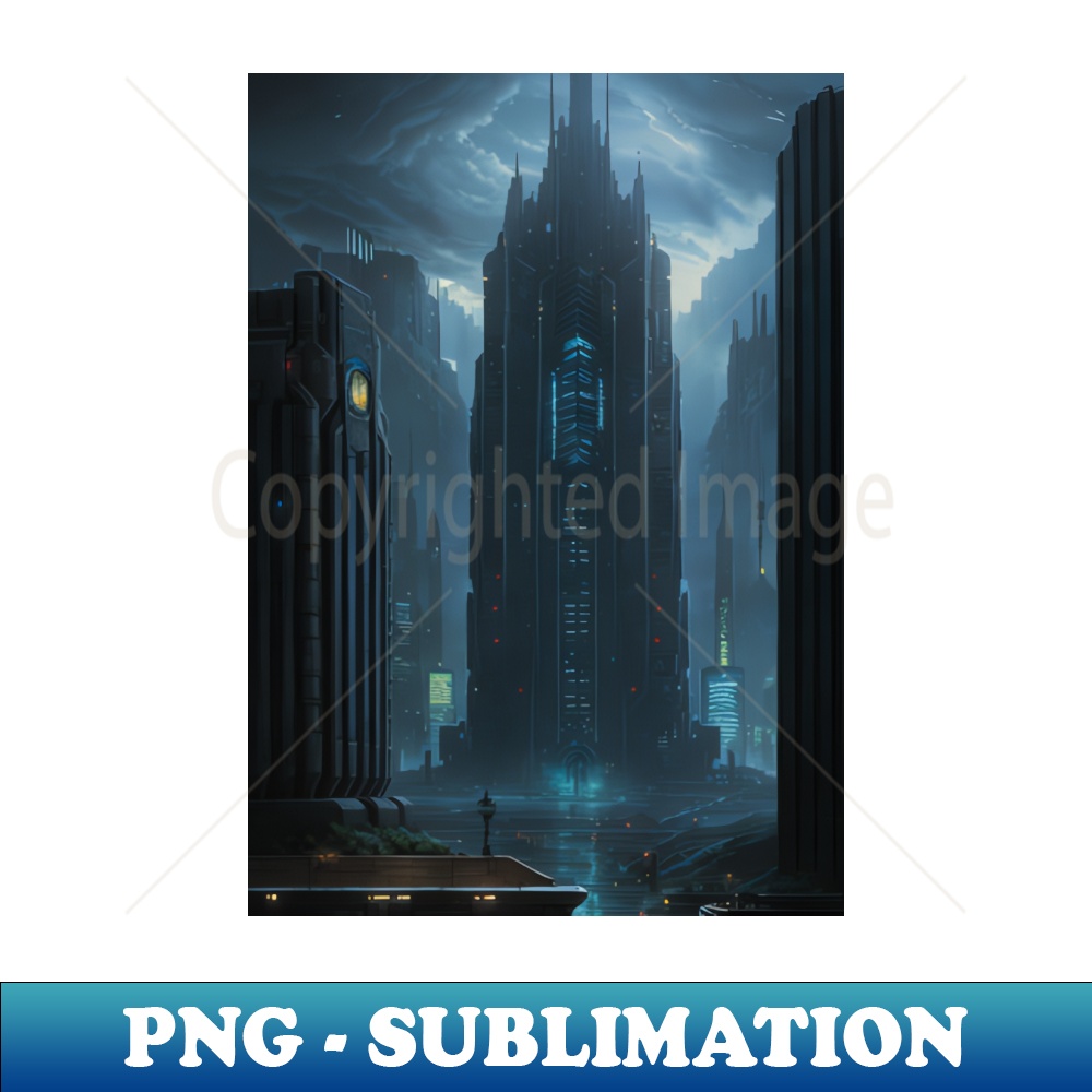 Futuristic Building in a Dreary Story City - Instant PNG Sub | Inspire ...