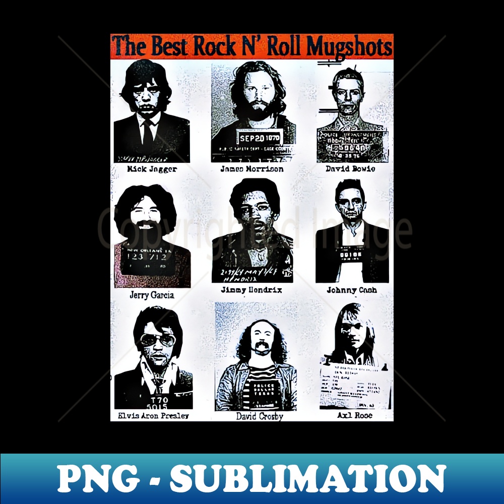 the best Rock n roll mugshots - Digital Sublimation Download - Inspire ...