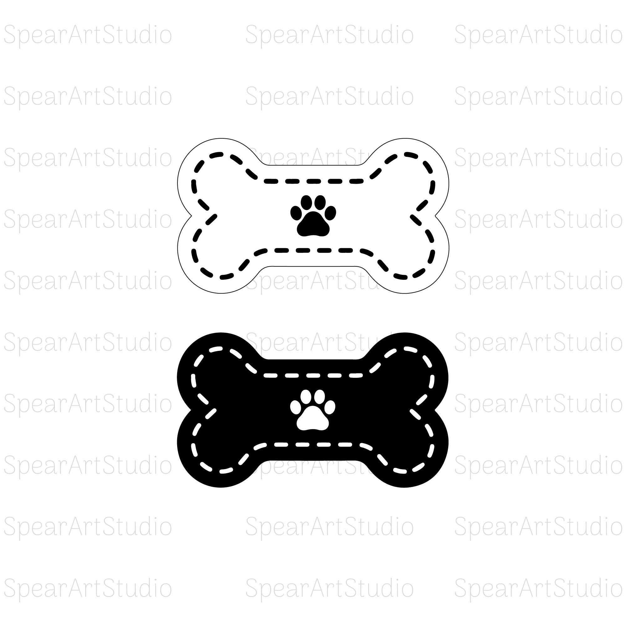 Dog Bone Svg, Dog Bone Digital, Dog Bone Png Clip Art. Vecto - Inspire ...