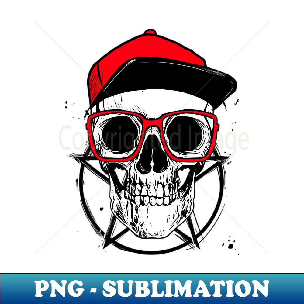 Cool Skull - PNG Transparent Sublimation Design - Unleash Yo - Inspire ...