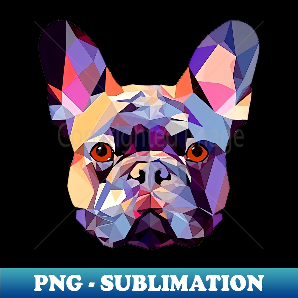Geometric French Bulldog No 2 Light on a no fill background | Inspire ...