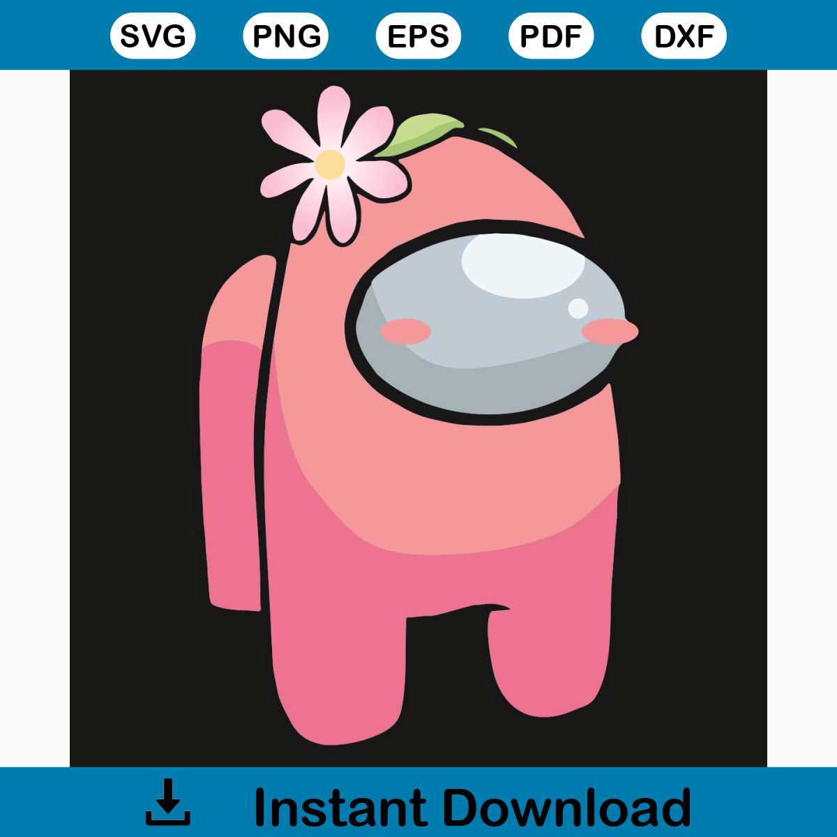 Womens Cute Pink Imposter Among Game Us Sus Svg, Trending Sv - Inspire ...