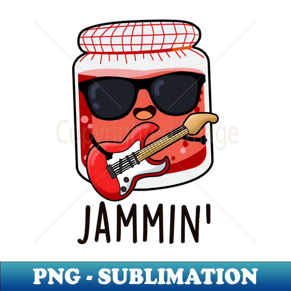 Jammin Cute Rocker Jam Pun - PNG Transparent Digital Downloa - Inspire ...