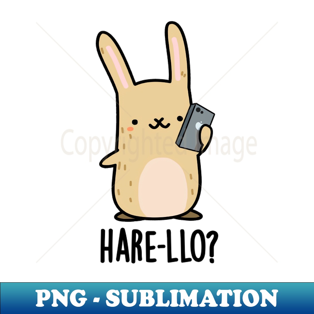 Hare-llo There Cute Hare Rabbit Pun - PNG Transparent Sublim | Inspire ...