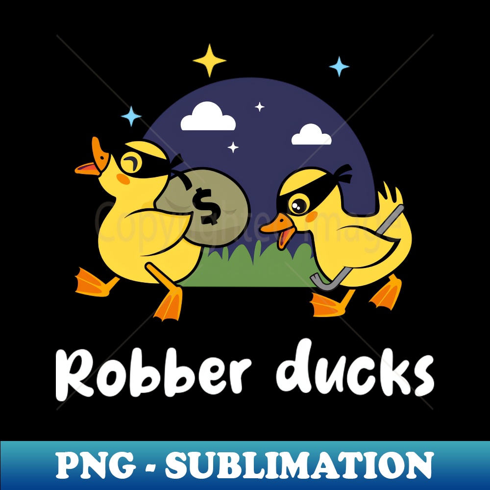 Robber ducks on dark colors - High-Resolution PNG Sublimatio | Inspire ...