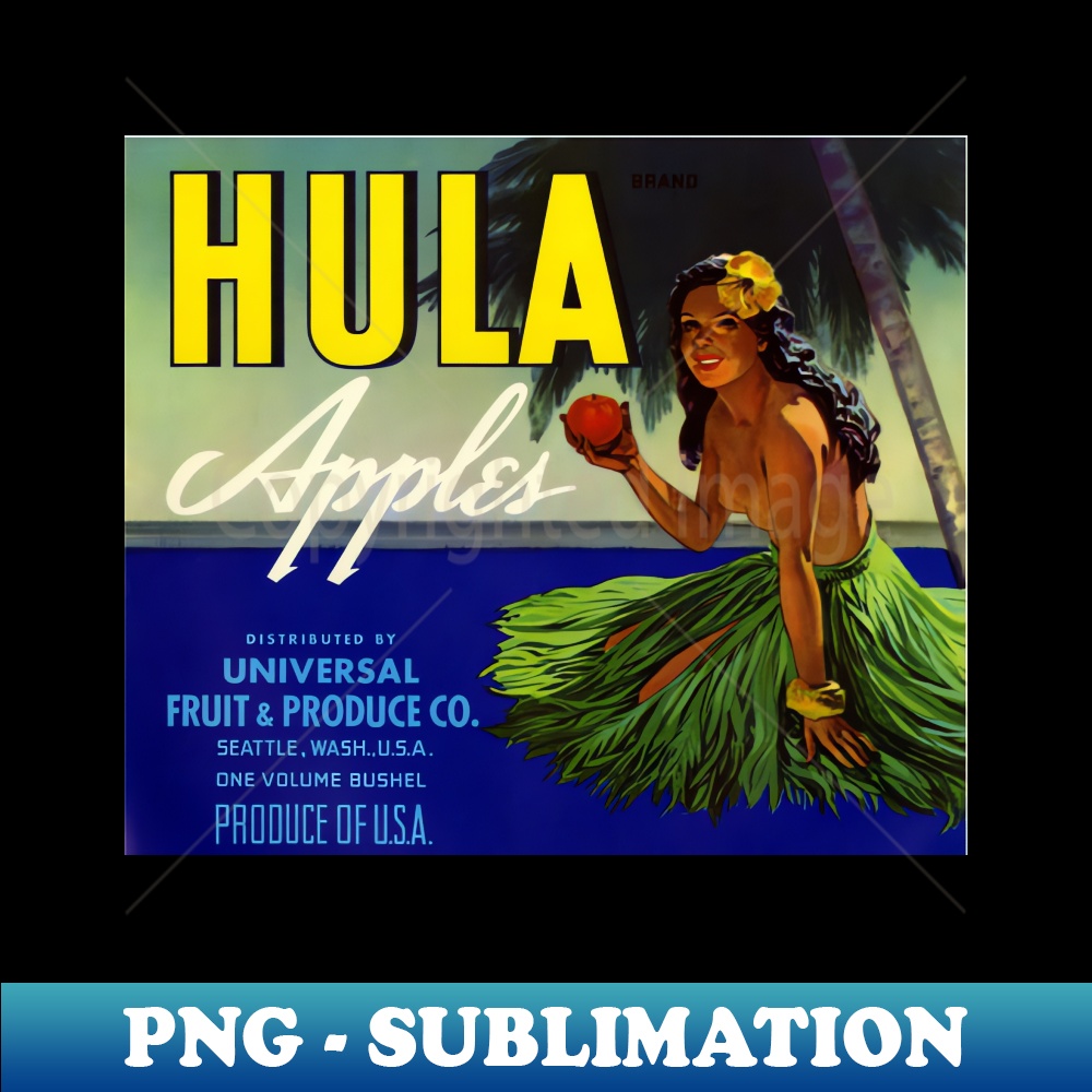Vintage Ads - Hula Apples - Premium Sublimation Digital Down | Inspire ...
